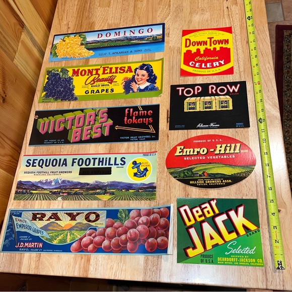 American Vintage | Other | 9 Vintage Produce Wood Shipping Crate ...